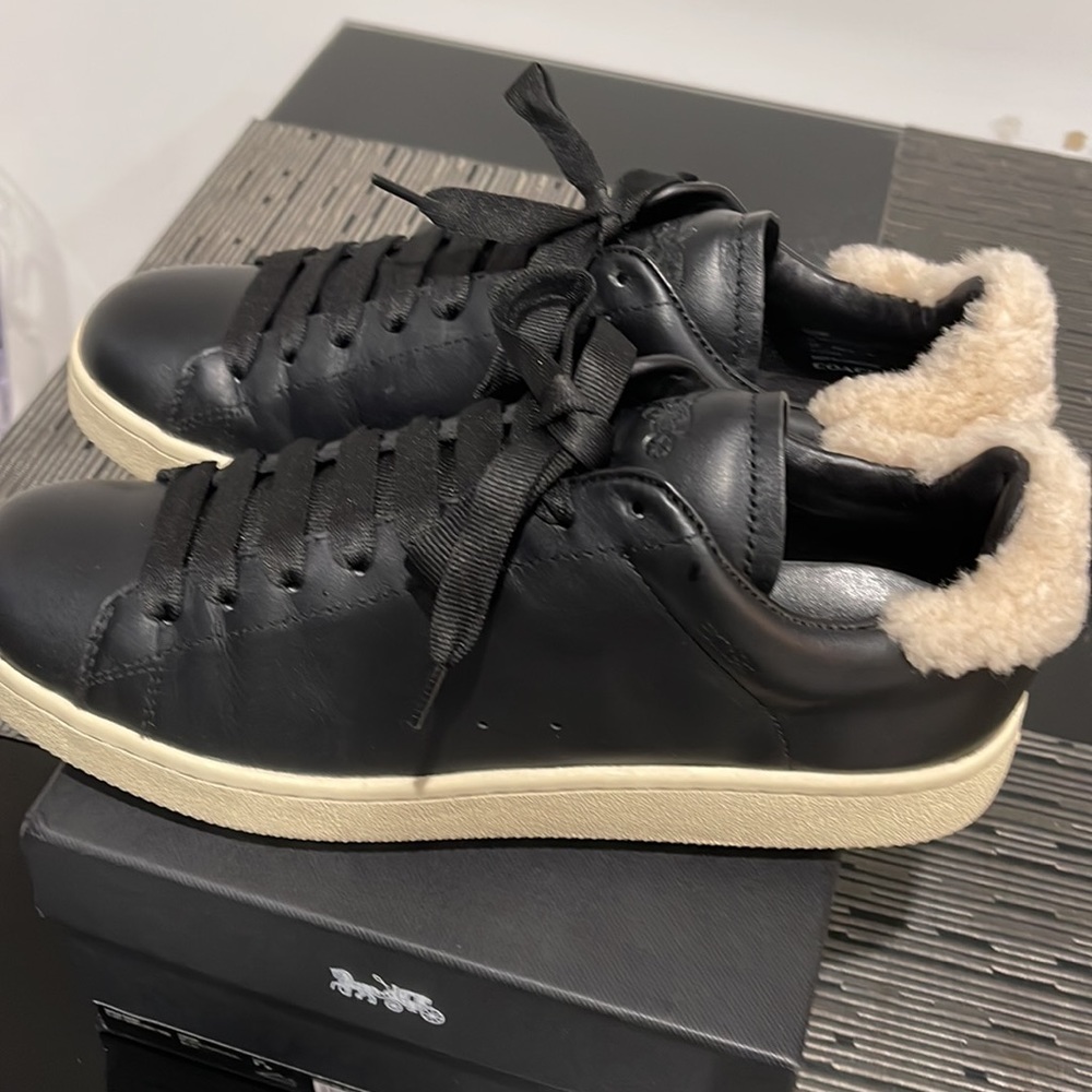 Coach Mens Sneakers With Shearling Details. - Gem